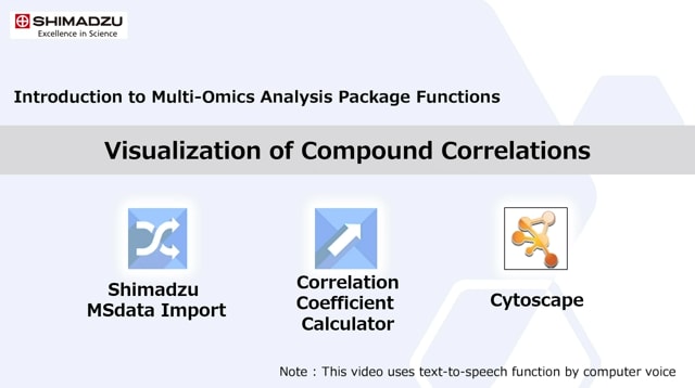 Visualization of Compound Correlations : SHIMADZU (Shimadzu Corporation)